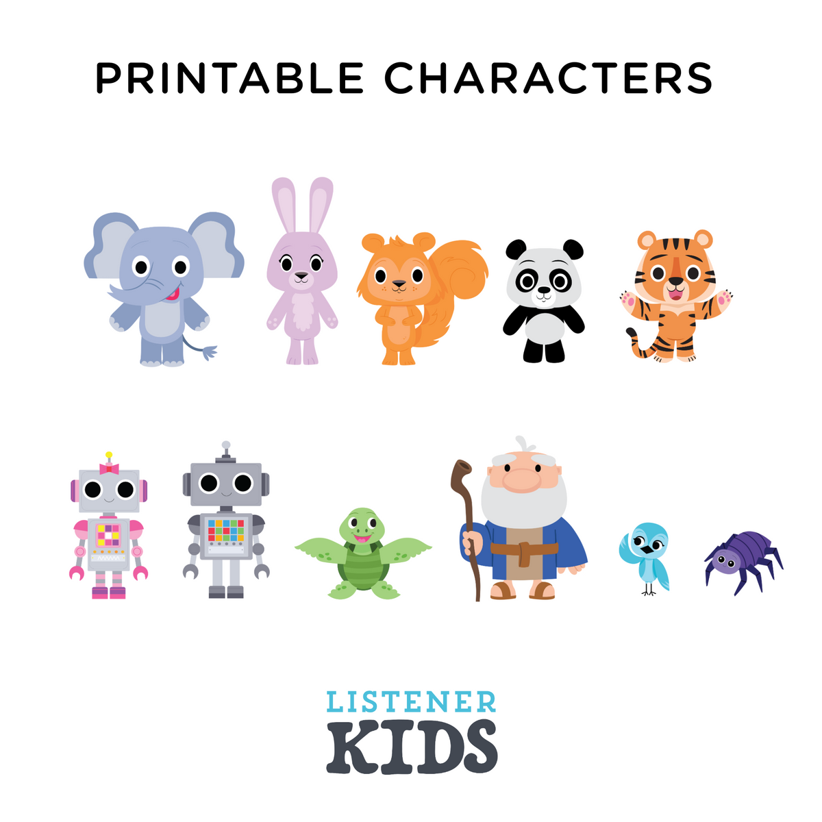 DIGITAL DOWNLOAD: Hi-Res Printable Characters – Listener Kids