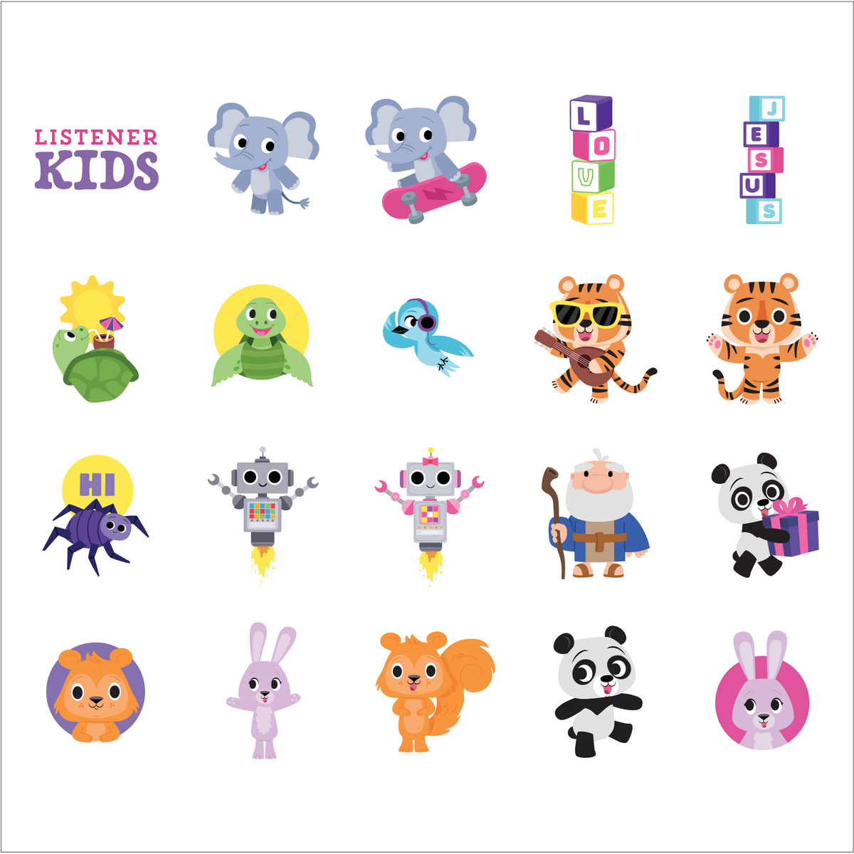 Listener Kids Temporary Tattoos - 60 Piece Set